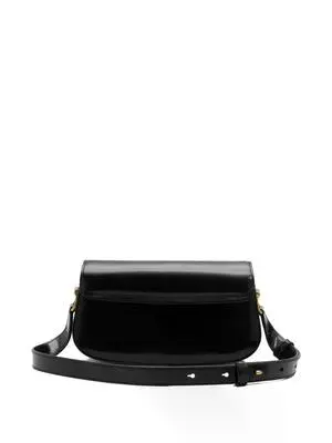 AMI Paris Paris Leather Shoulder Bag - Black