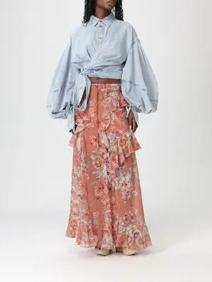 Zimmermann Cropped Shirt With Balloon Sleeves