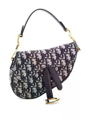 Dior Saddle Handbag Oblique Canvas Mini Shoulder Bag - Blue