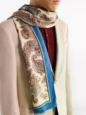 Etro Paisley-pattern Scarf - Neutrals