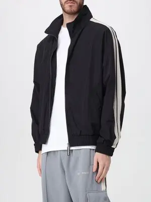 Palm Angels Zip-up Track Jacket With Striped Sleeves