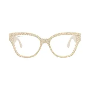 Gucci Cat Eye Frame Recycled Acetate Sunglasses - White