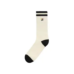 Aimé Leon Dore Striped Crest Crew Socks - Black