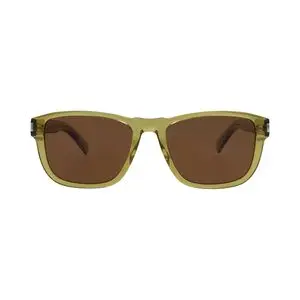 Saint Laurent Square Frame Recycled Acetate Sunglasses - Green