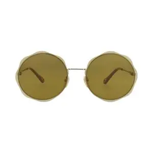 Chloé Round Frame Metal Sunglasses - Gold