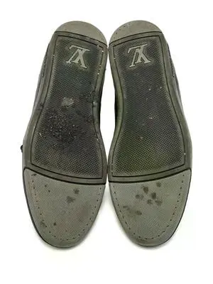 LOUIS VUITTON Logo Leather Lace-up Trainers