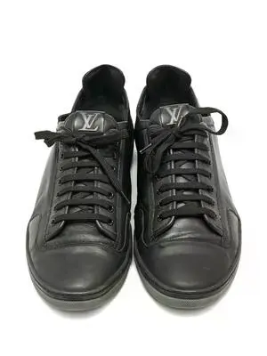LOUIS VUITTON Logo Leather Lace-up Trainers