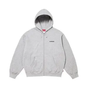 Supreme Zip Up Hooded Sweatshirt - Grey