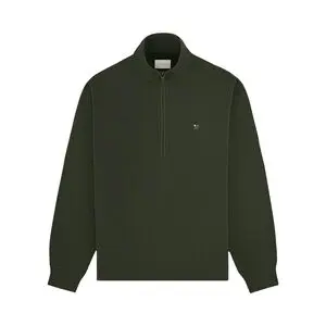 Aimé Leon Dore Crest Piqué Half-zip Pullover - Green