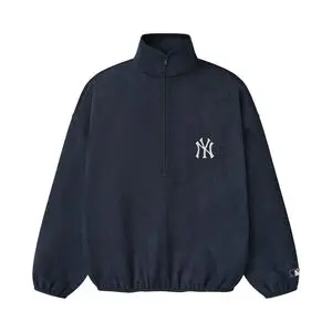 Fear Of God Yankees Suede Fleece Half Zip - Blue