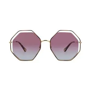 Chloé Square Frame Metal Sunglasses - Brown