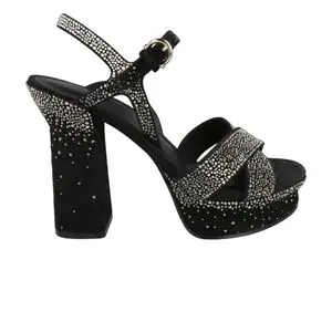 FERRAGAMO Sonya Suede Platform Sandal - Black