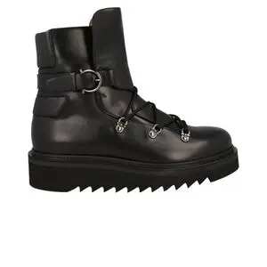 FERRAGAMO Giulio Lace-up Demi Boot - Black