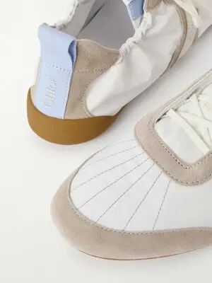 Chloé Kick Leather Sneakers - White