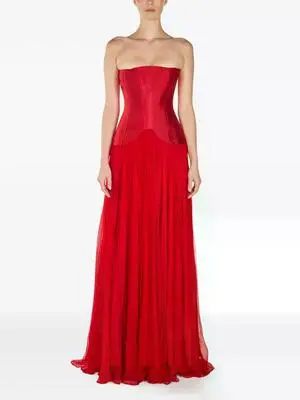 ARAFTU Corset Tie-fastening Maxi Dress