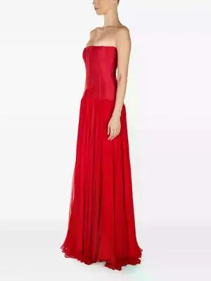 ARAFTU Corset Tie-fastening Maxi Dress