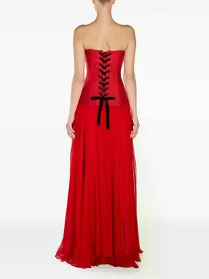 ARAFTU Corset Tie-fastening Maxi Dress