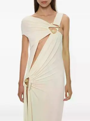 Christopher Esber Veer Spiral Crystal Draped Maxi Dress
