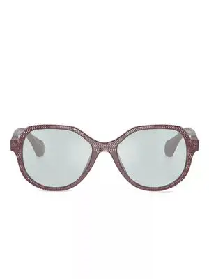 ALAIN MIKLI Pointillé Geometric Sunglasses - Red