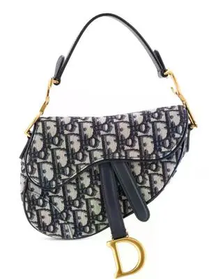 Dior Saddle Oblique Canvas Mini Shoulder Bag - Blue