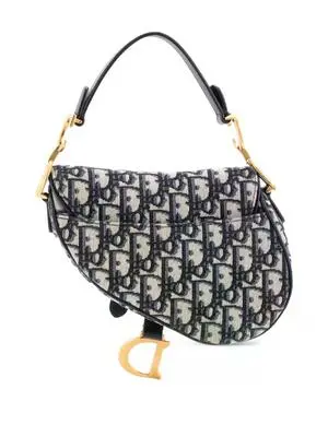 Dior Saddle Oblique Canvas Mini Shoulder Bag - Blue