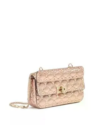 Valentino Garavani Small Rockstud Spike Quilted Cross Body Bag - Pink