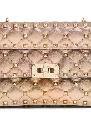 Valentino Garavani Small Rockstud Spike Quilted Cross Body Bag - Pink