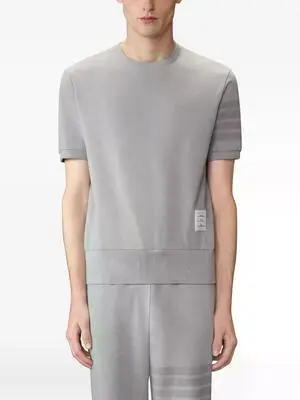Thom Browne 4-bar Cotton T-shirt - Grey