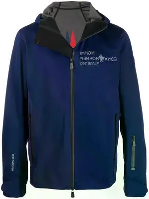 Moncler Logo Print Zip-up Jacket
