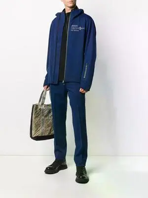 Moncler Logo Print Zip-up Jacket