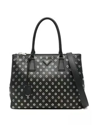 Prada Eyelet Embellished Tote