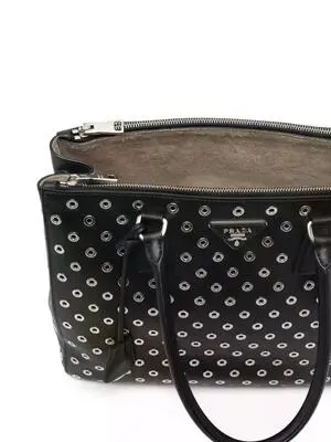 Prada Eyelet Embellished Tote