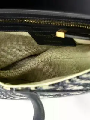 Dior Saddle Handbag With Strap Oblique Canvas Medium - Blue