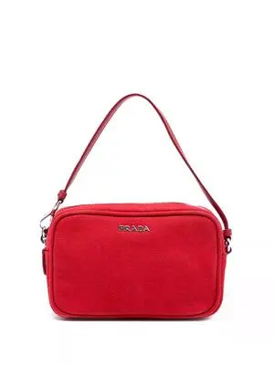 Prada Canvas Canapa Pouch - Red