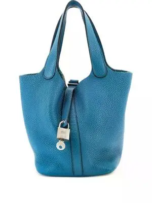 Hermès Picotin Lock Bag Clemence Pm - Blue