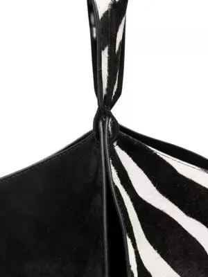 Khaite Mini Zebra-print Tote Bag - Black