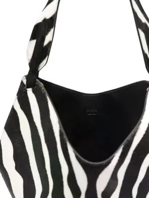 Khaite Mini Zebra-print Tote Bag - Black