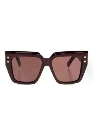 Balmain Square Frame Sunglasses - Brown