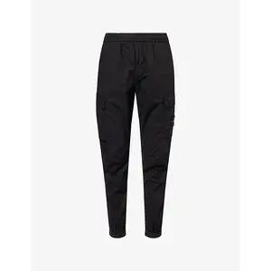 Stone Island Cotton Cargo Trousers - Black