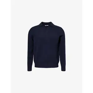 Soft Goat Collared Knitwear For Men