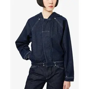 PEACHY DEN Joan Hooded Denim Jacket