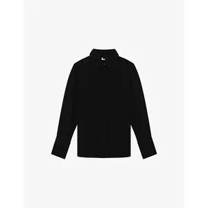 The Kooples Straight-cut Long-sleeve Satin Shirt