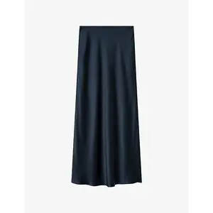 JOSEPH Isaak Silk-satin Maxi Skirt - Indigo