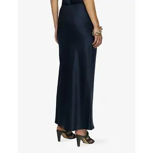 JOSEPH Isaak Silk-satin Maxi Skirt - Indigo