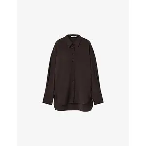 JOSEPH Crepe De Chine Silk Blouse - Cocoa