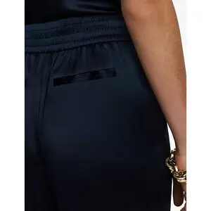 JOSEPH Silk-satin Wide-leg Trousers - Indigo