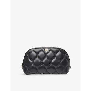 ASPINAL OF LONDON Classic Quilted Leather Cosmetic Case - Black