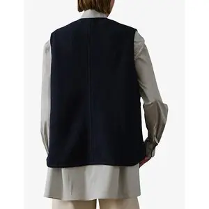 Soeur Round-neck Sleeveless Wool Jacket