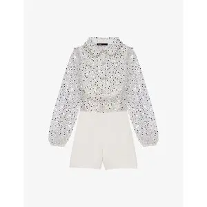 Maje Sequin-embellished Woven Playsuit - Ecru