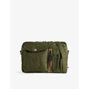 A BATHING APE Padded Woven Shoulder Bag - Olivedrab